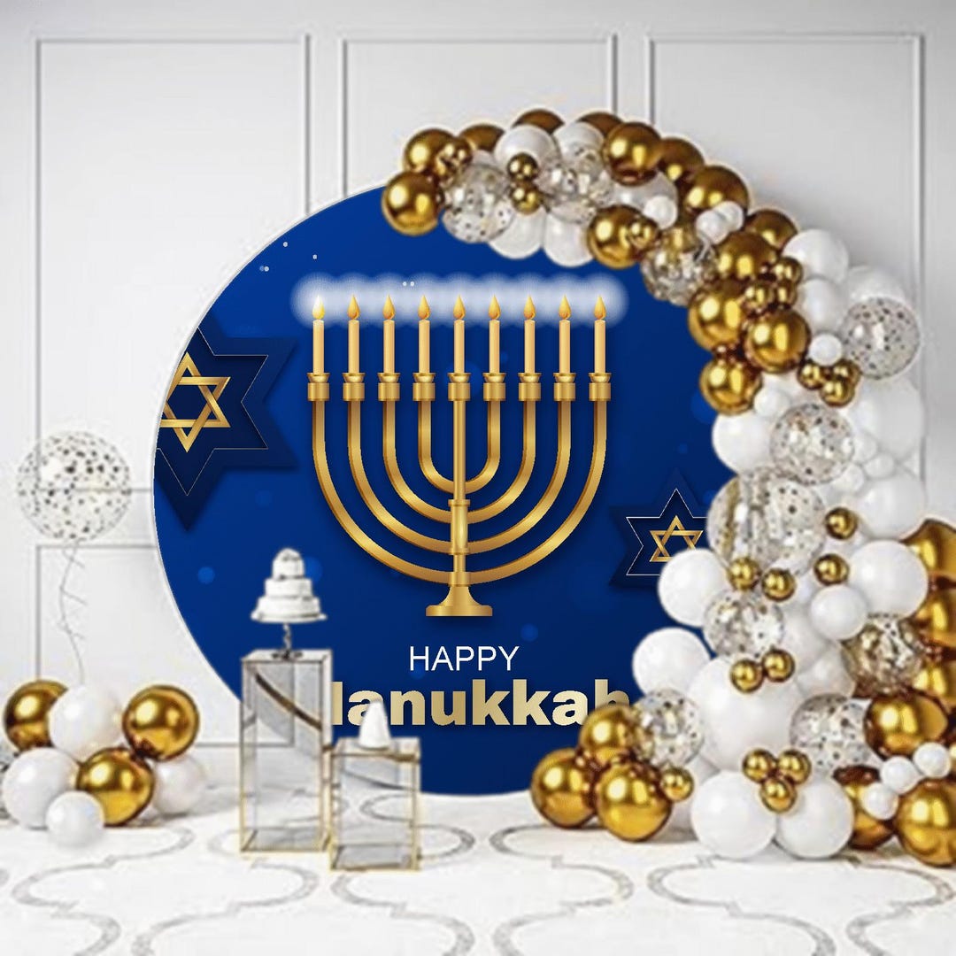Custom Circular Backdrop: Hanukkah, Photo Booth - Etsy
