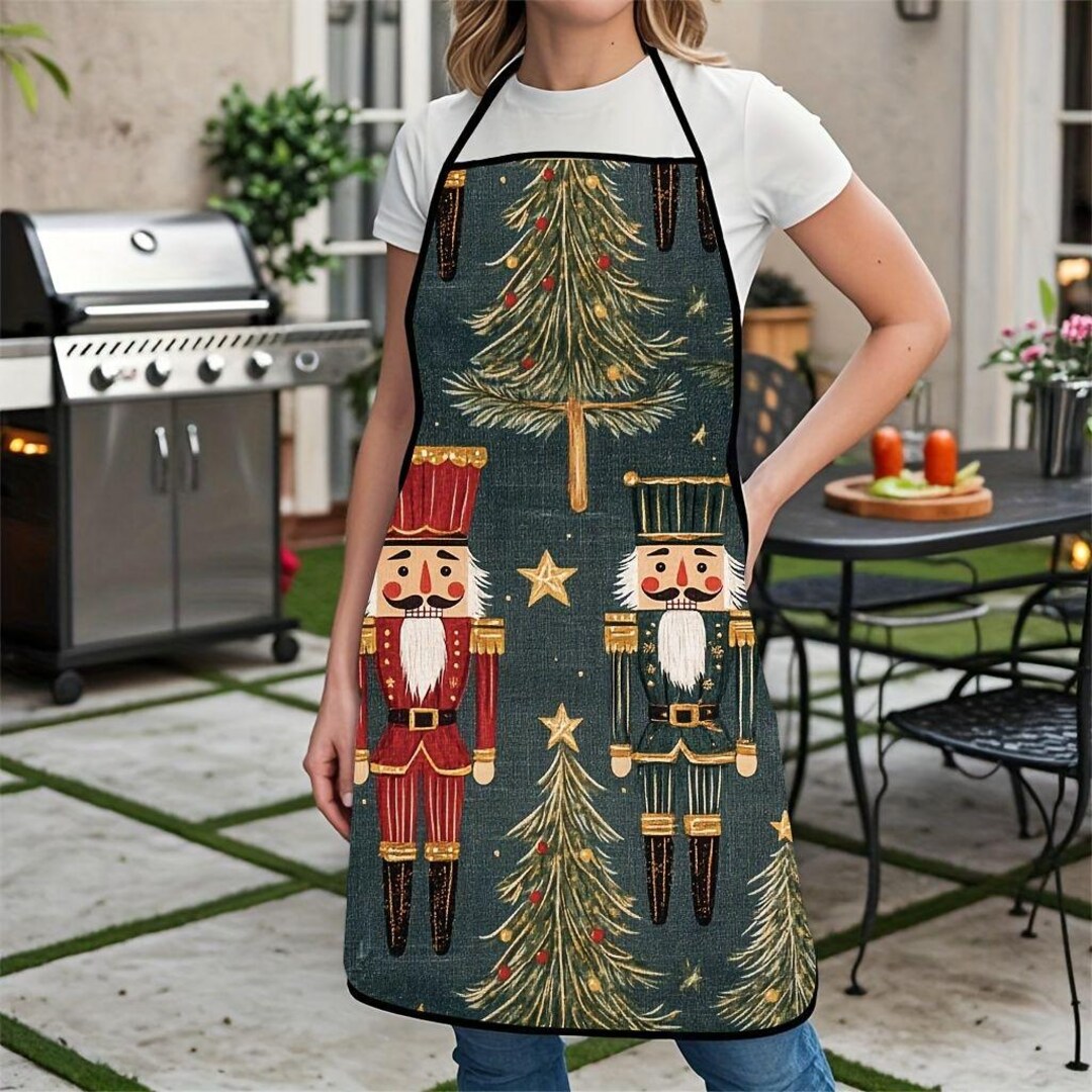 Custom Sublimated Kitchen Apron: Chritsmas and New Year Adjustable Chef ...