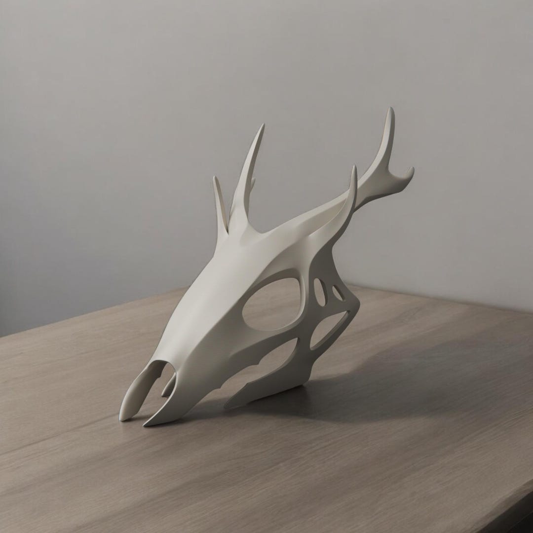 Wendigo Skull Decor - Unique Mythical Home Accent | Rustic Gothic Art ...