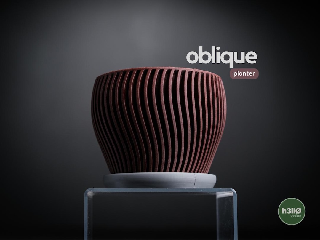 Oblique Planter - Modern Angled Plant Pot - Etsy