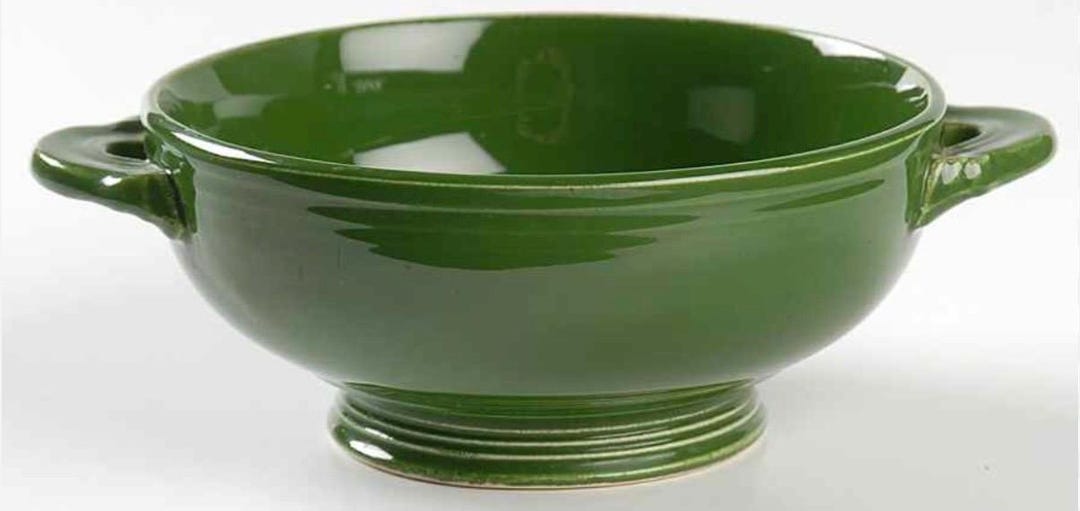 Fiestaware Vintage Forest Green Cream Soup Bowl - Etsy