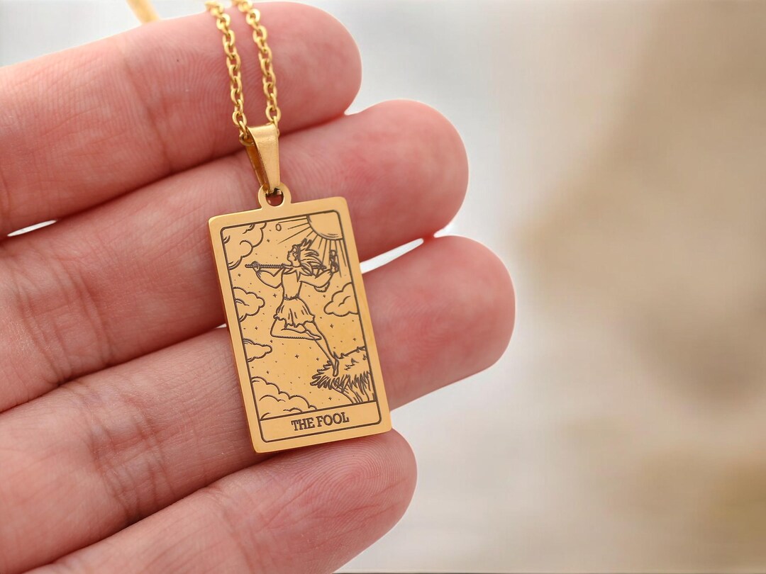 Tarot Card Necklace | Star Tarot Pendant | Tarot Valentine's Gift ...