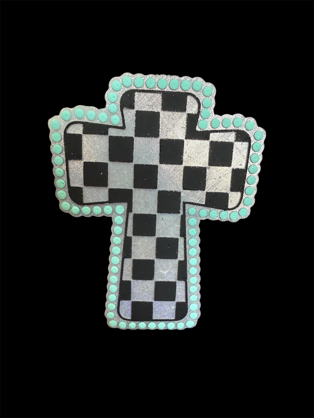 Checkered Cross - Etsy