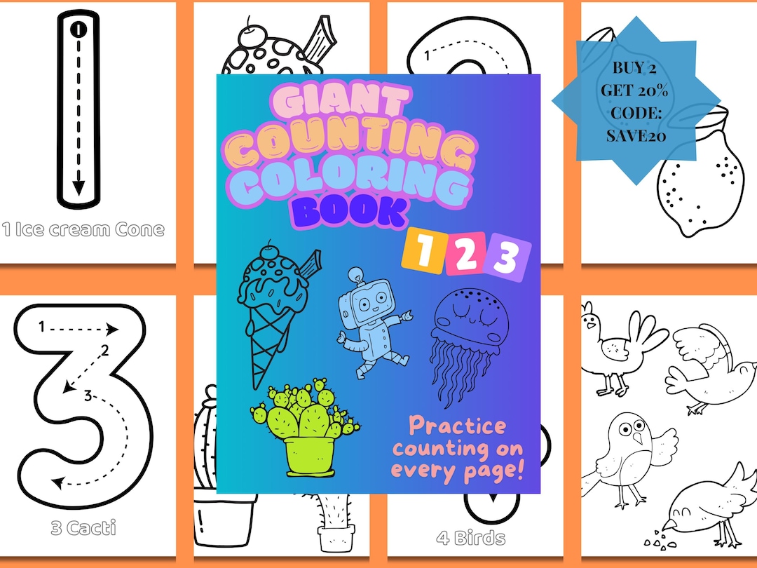 20 Printable Numbers Coloring Pages, Coloring Pages for Toddlers, Kids ...