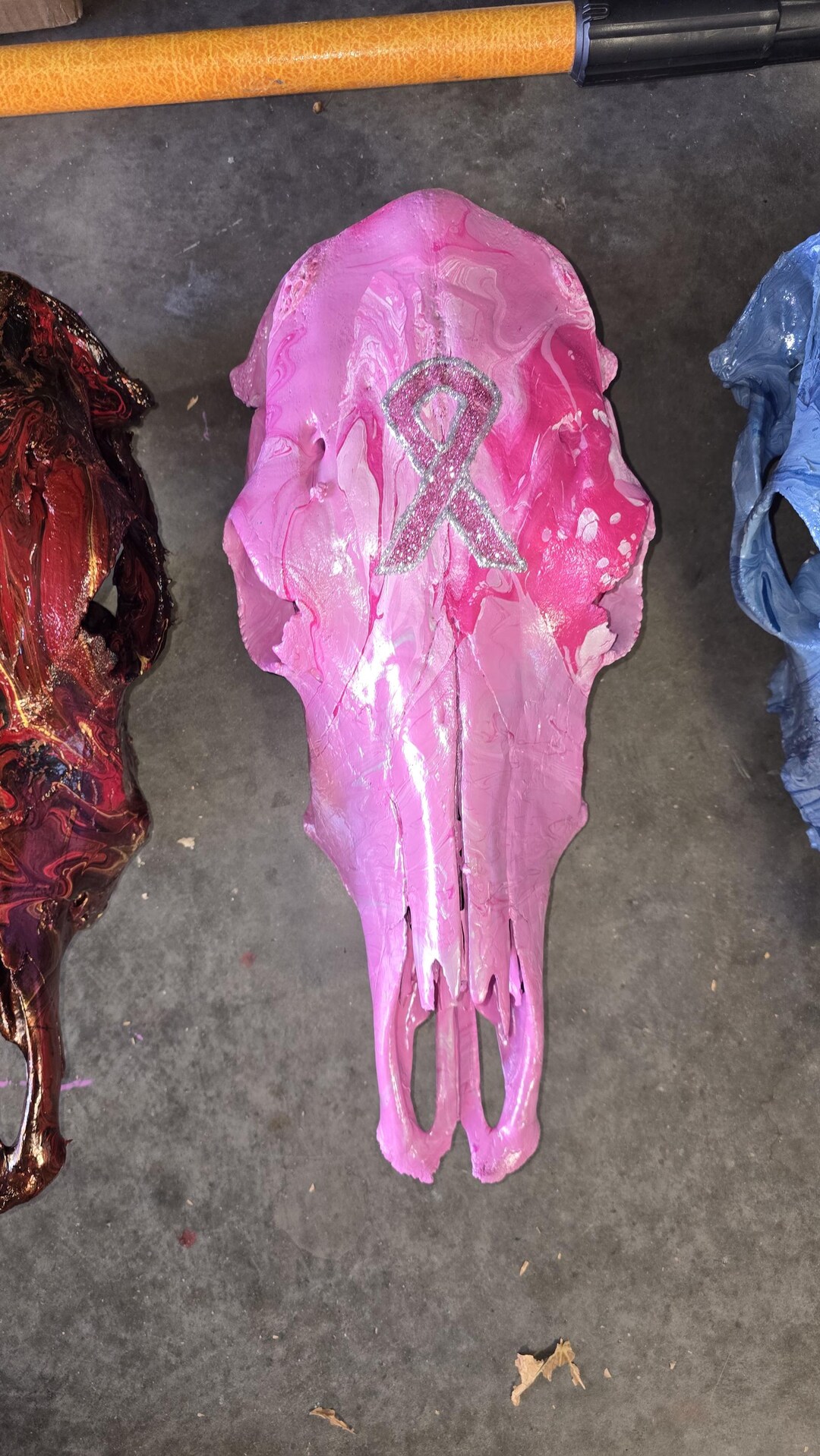 Breast Cancer Awareness Painted Cow Skull, All Proceeds Go to ...