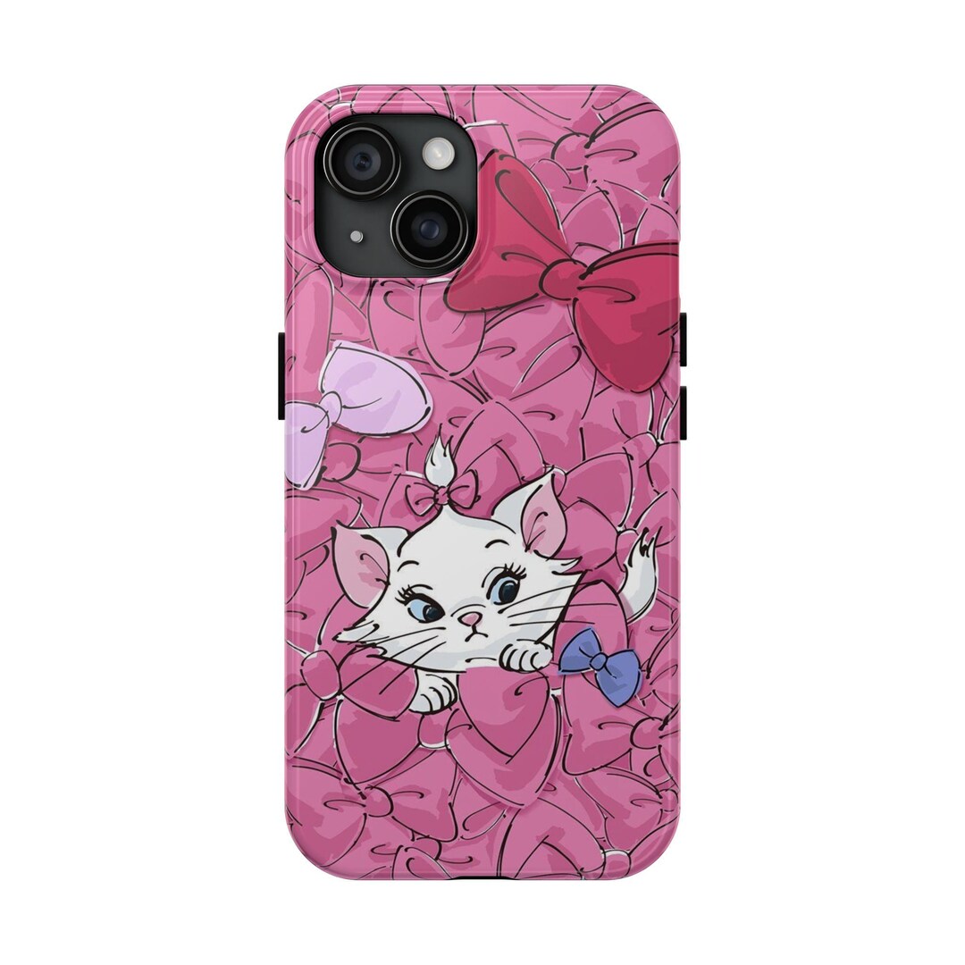 Cartoon Kitty Cat Pink Bows Kids Phone Case, Cute Tough Phone Cases for ...