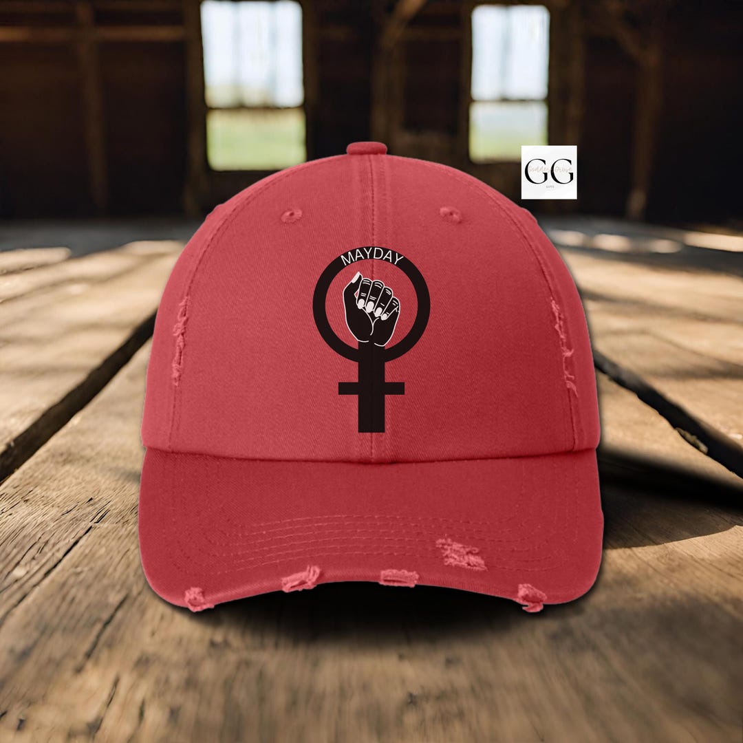Mayday Solidarity Baseball Cap, Women's Rights Distressed Cap, Equality ...