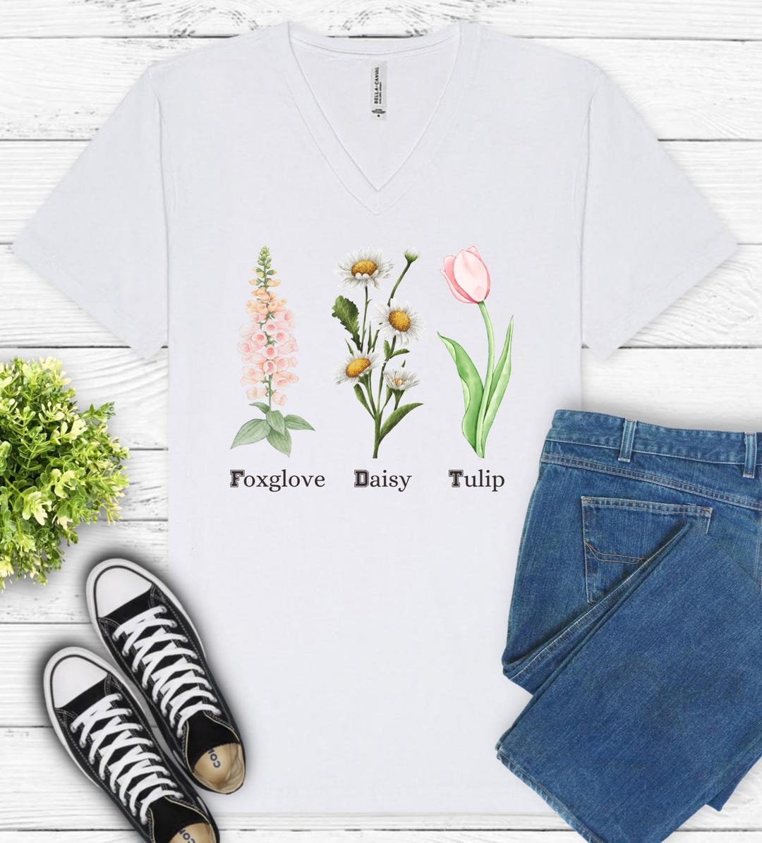 V-neck Subtle F*ck Trump Shirt, Foxglove, Daisy, Tulip T-shirt, Anti ...