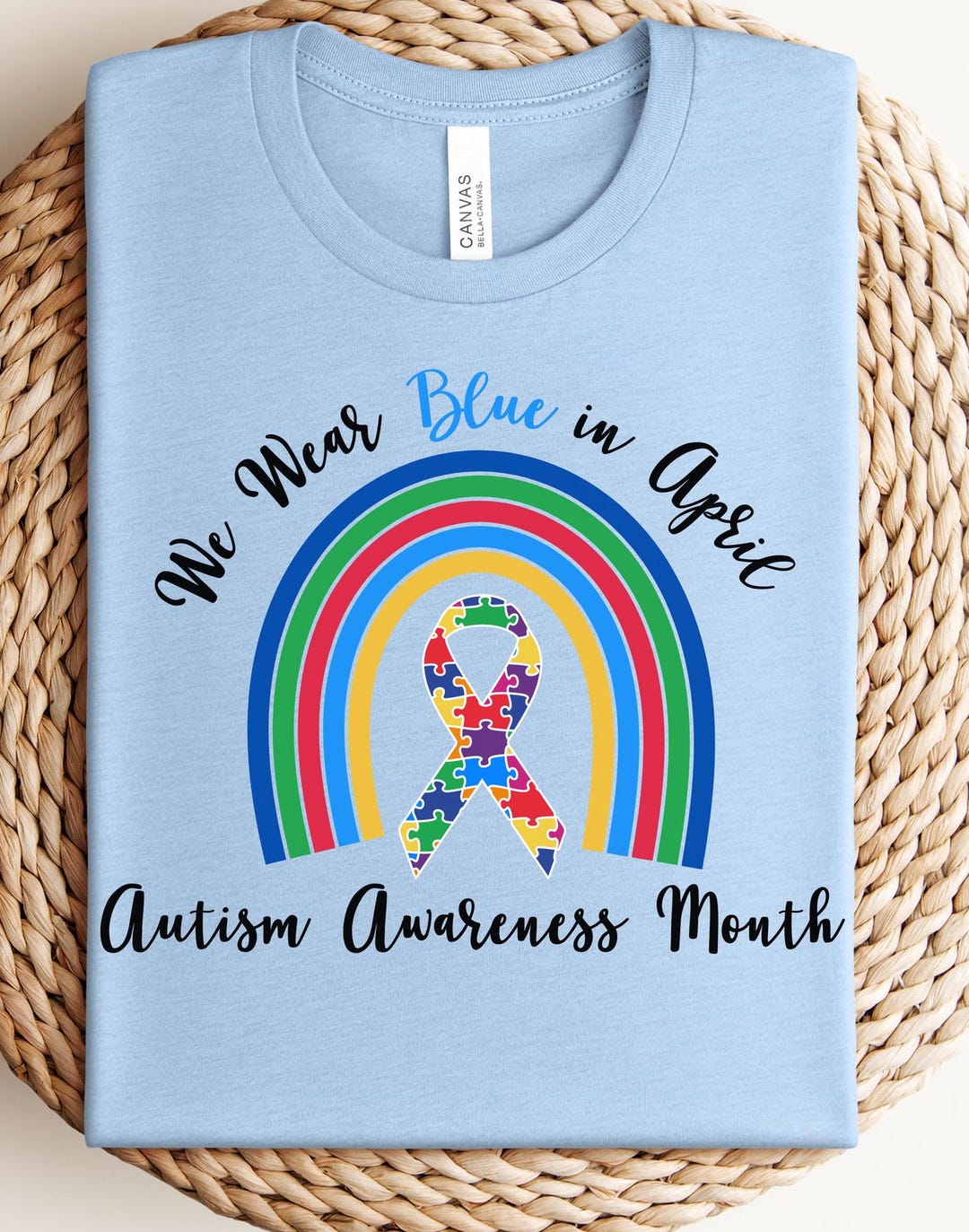 We Wear Blue in April, Autism Awareness Month, Autism Puzzle Peice ...