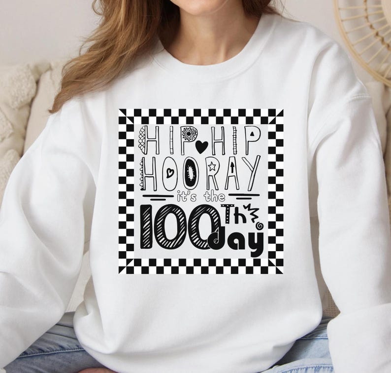 100 Days of School Shirt, Hip Hip Hooray It's the 100th Day Shirt ...