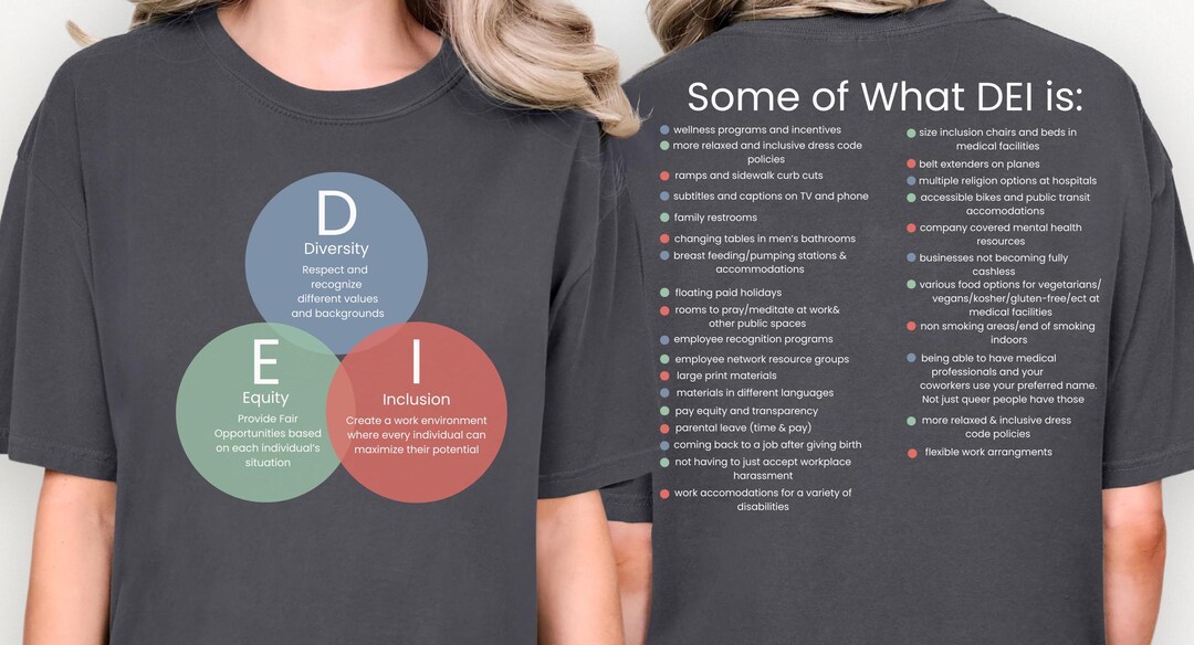 Some of What DEI Is, Comfort Colors Shirt, Diversity, Equality, Human ...