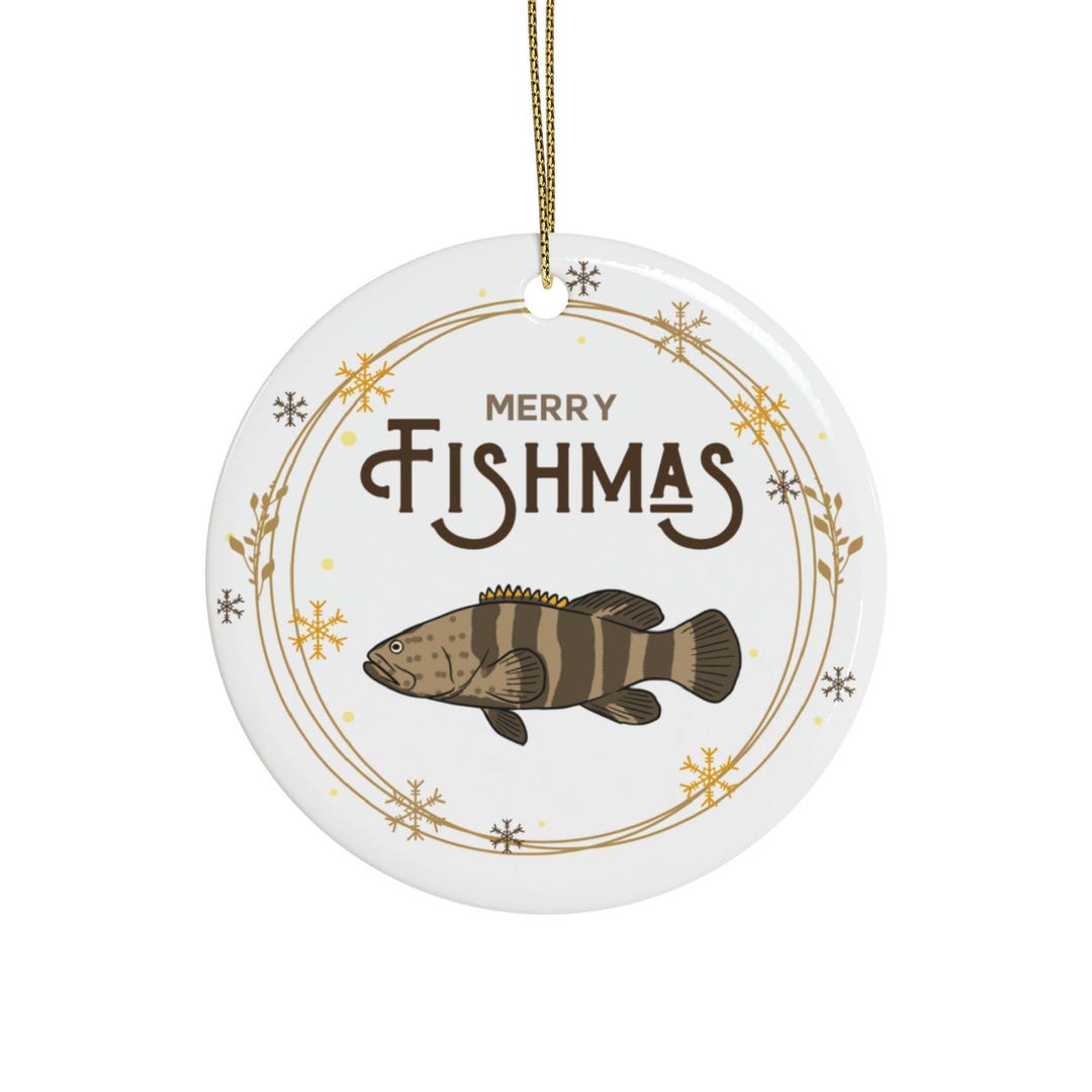 Goliath Grouper Ornament, Ocean Beach Nautical Decor, Christmas Tree ...