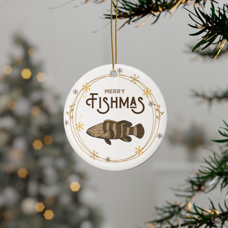 Goliath Grouper Ornament, Ocean Beach Nautical Decor, Christmas Tree ...