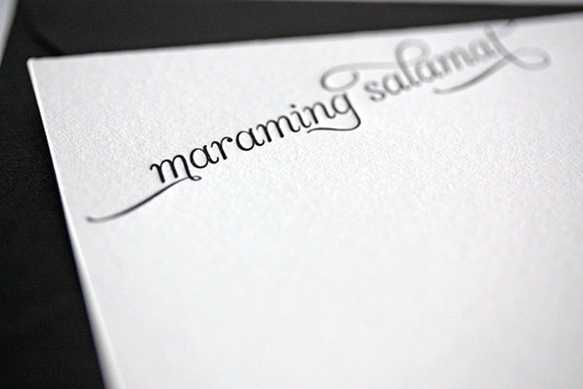 Maraming Salamat | Letterpress Thank You Cards in Tagalog - Etsy