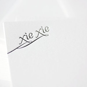 Xie Xie | Letterpress Thank You Cards in Chinese - Etsy