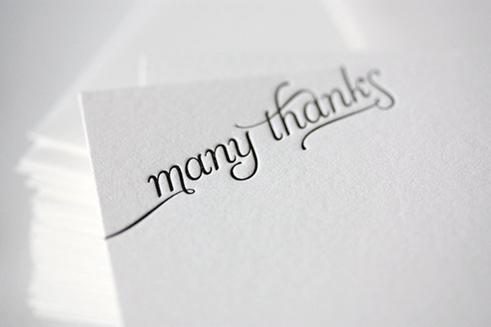 Many Thanks Letterpress Thank You Cards - Etsy