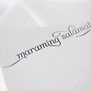 Maraming Salamat | Letterpress Thank You Cards in Tagalog - Etsy