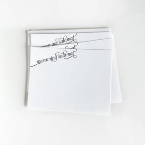 Maraming Salamat | Letterpress Thank You Cards in Tagalog - Etsy