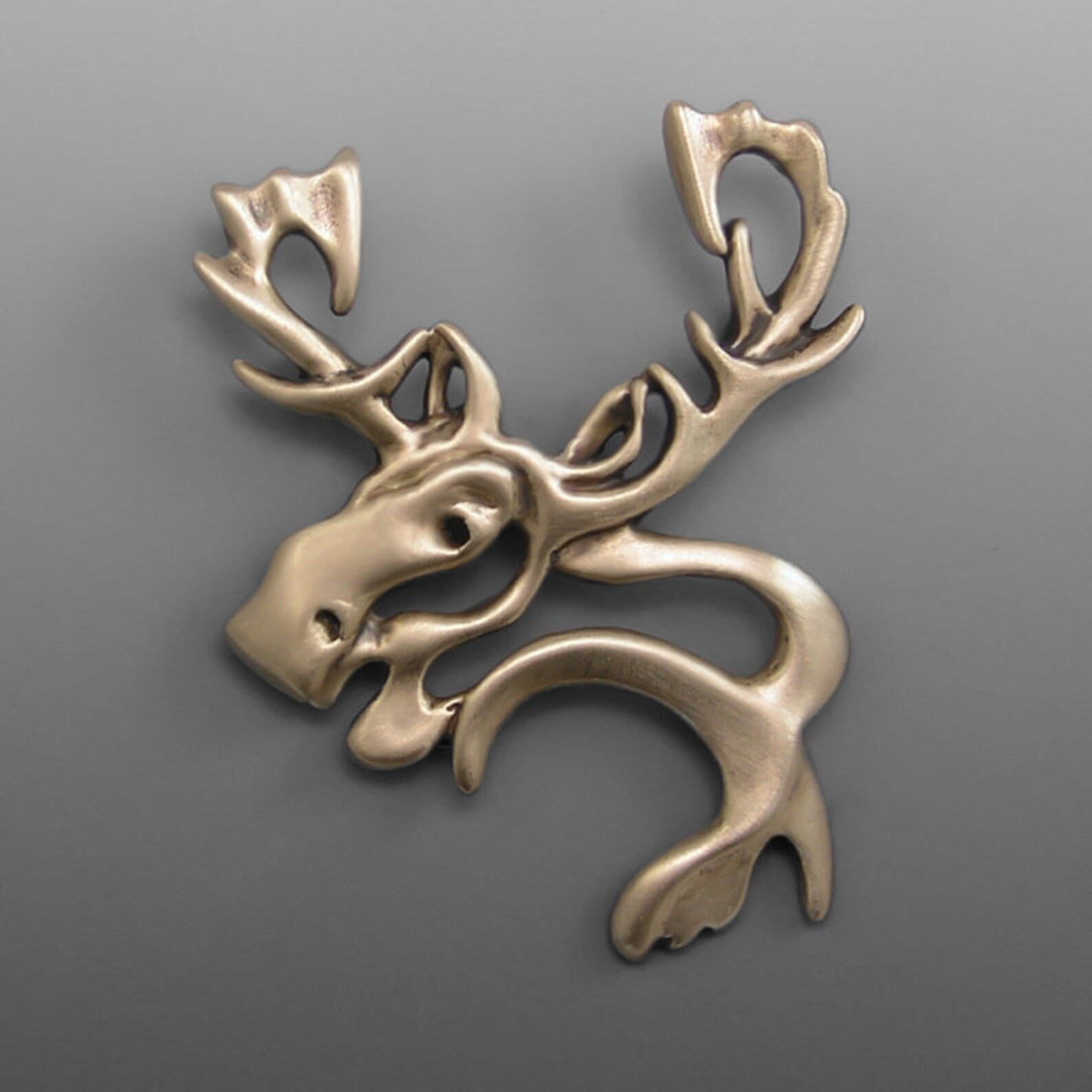 Moose Pin Bronze Moose Spirit Pin Bronze Jewelry Alaskan - Etsy