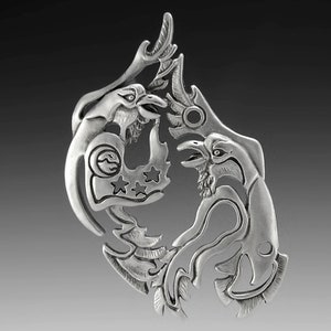 Raven Pin, Pewter, Raven Spirit Brooch, Bird Jewelry, Symbolism ...