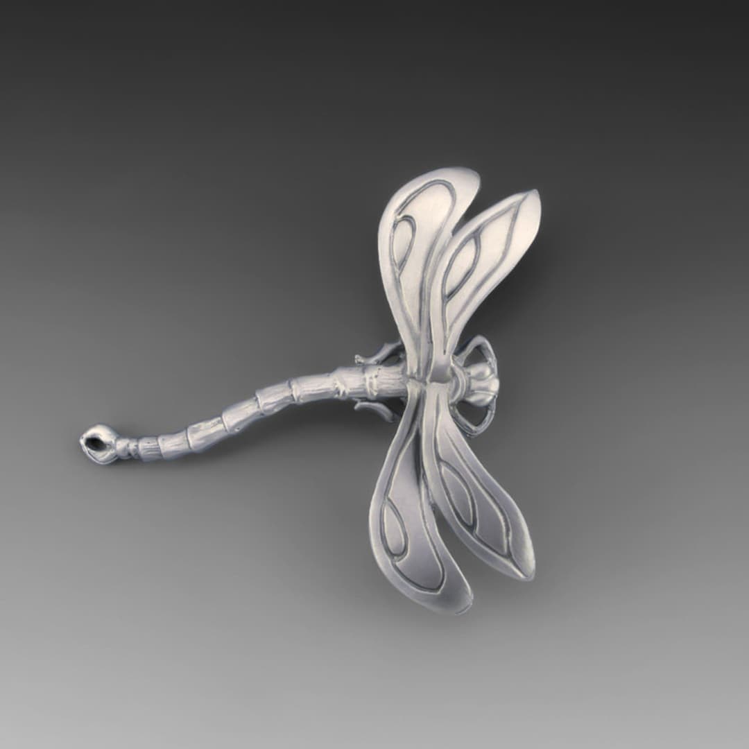 Dragonfly Pin Pewter Damselfly Pewter Jewelry Insect Jewelry
