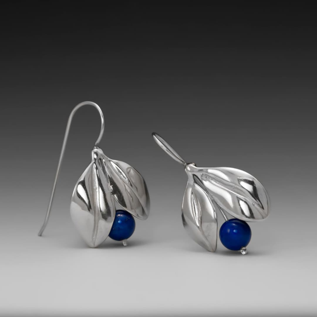 Blueberry Earrings, Lapis, Berry Jewelry, Wild Berry, Blueberry Jewelry ...