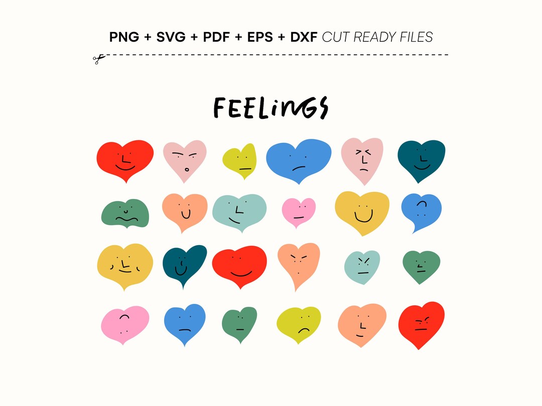 Colourful Feelings Svg, Feelings Poster, Cricut Svg File, Cut File, T ...