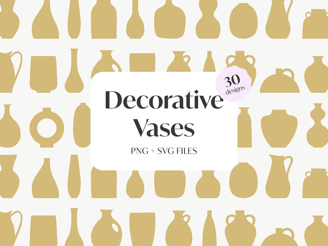 Decorative Vase SVG Bundle, Modern Pots SVG, Cricut Projects - Etsy