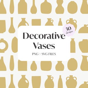 Decorative Vase SVG Bundle, Modern Pots SVG, Cricut Projects - Etsy