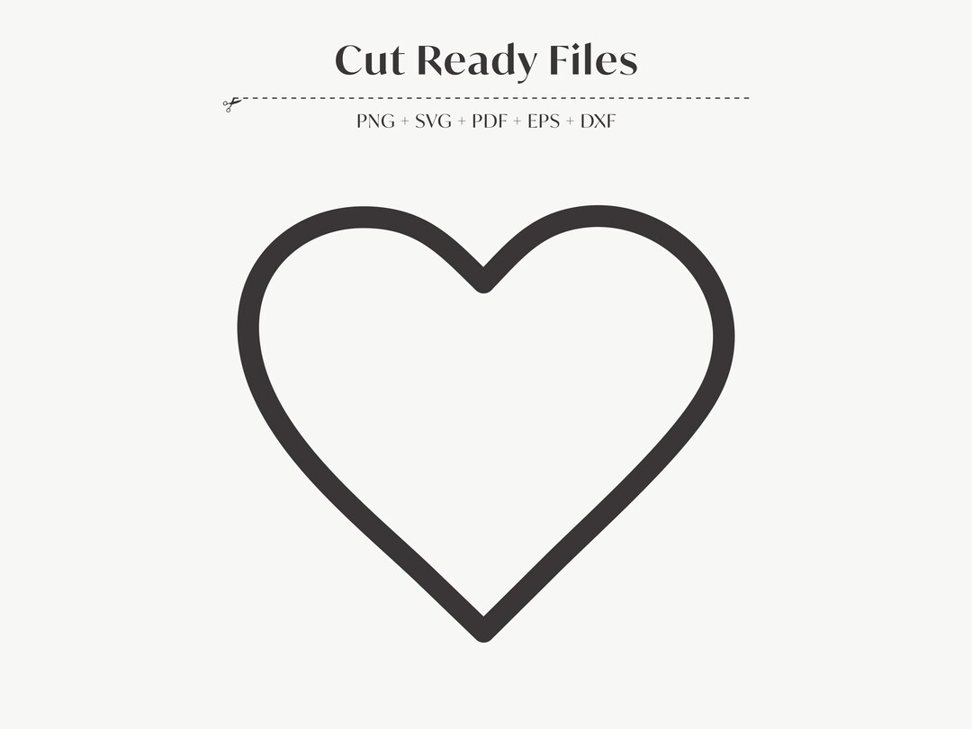 Simple Heart SVG, Heart Shape SVG, Cricut Projects - Etsy