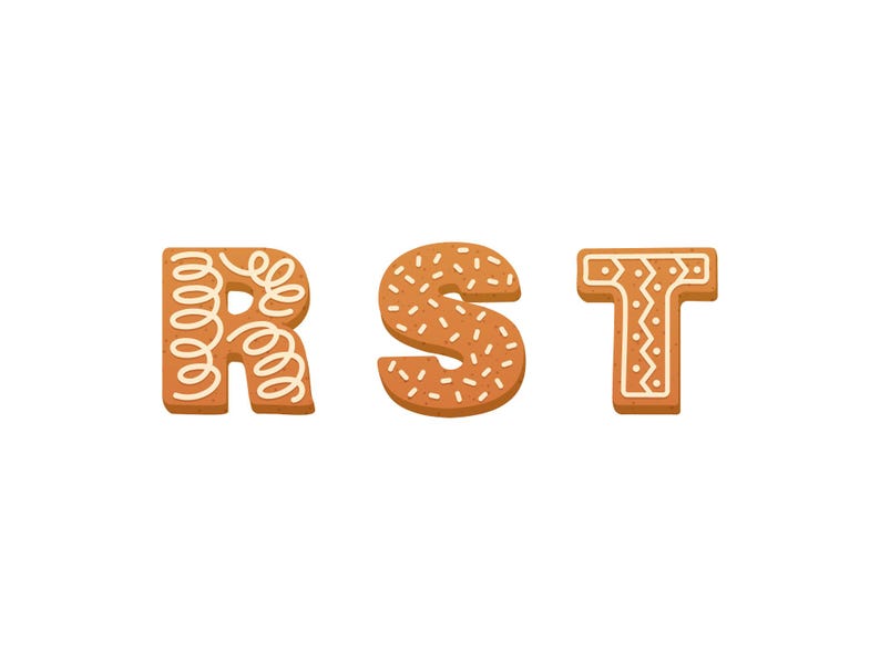 Gingerbread Font Svg, Cricut Svg File, Gingerbread Alphabet, Printable ...