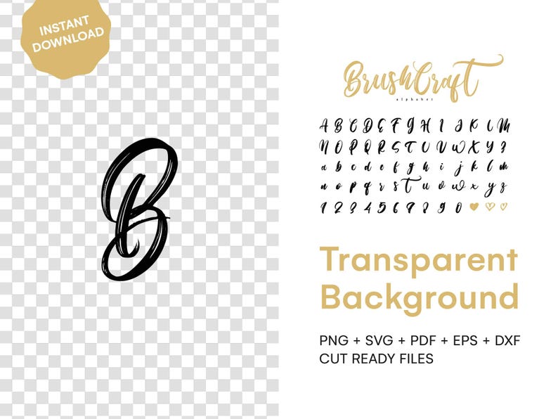 Brush Alphabet Svg, Cricut Svg File, Brush Font Svg, Printable Fonts ...