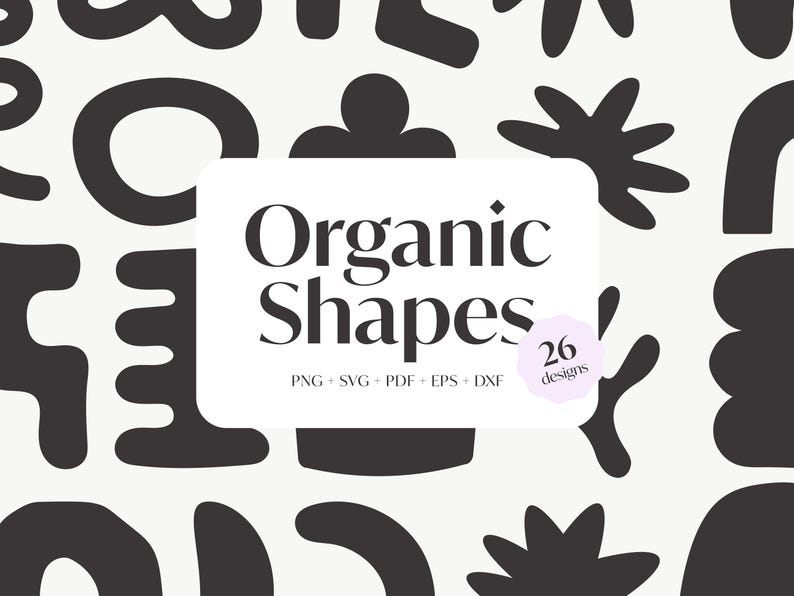 Organic Shapes SVG, Modern Liquid Shapes, Abstract Shape Vector, Cricut ...