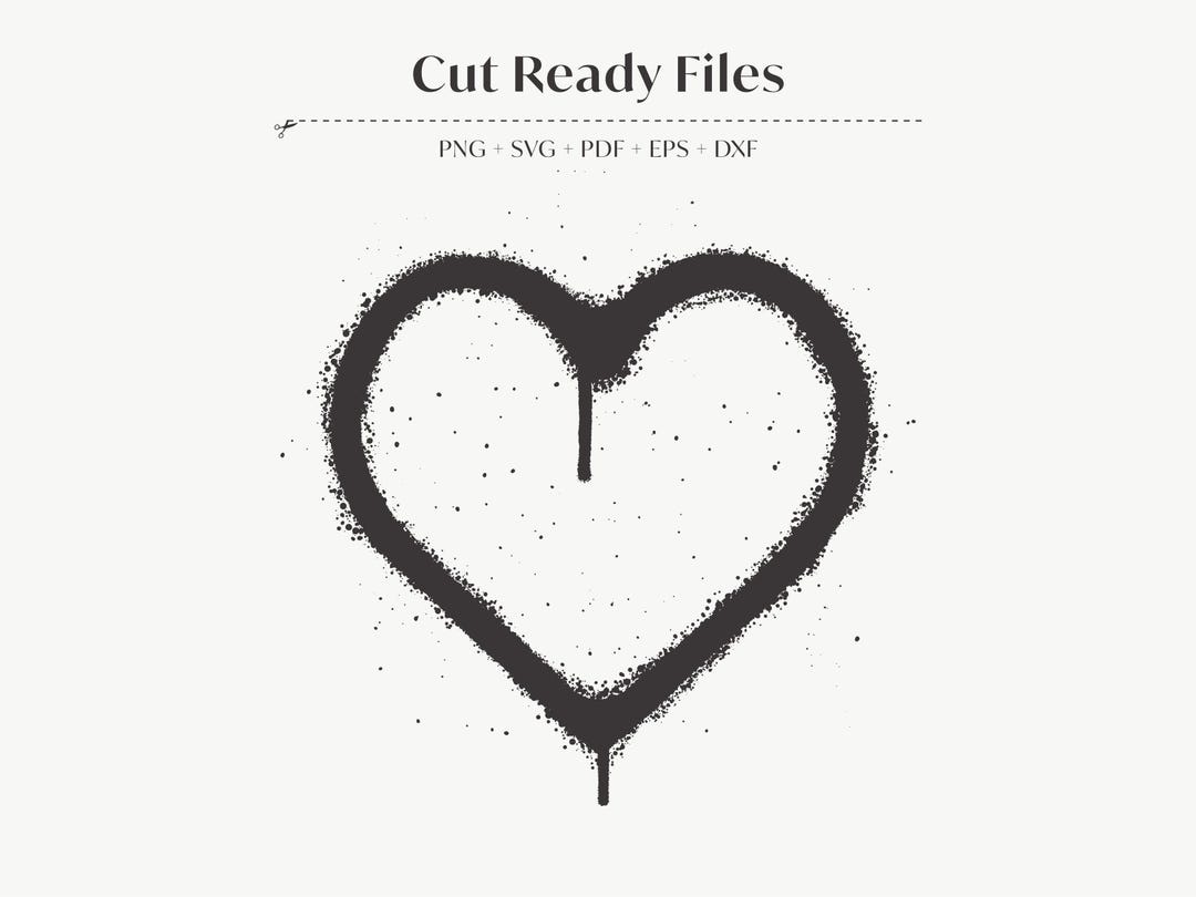 Spray Heart SVG, Heart Doodle SVG, Cricut Projects - Etsy UK