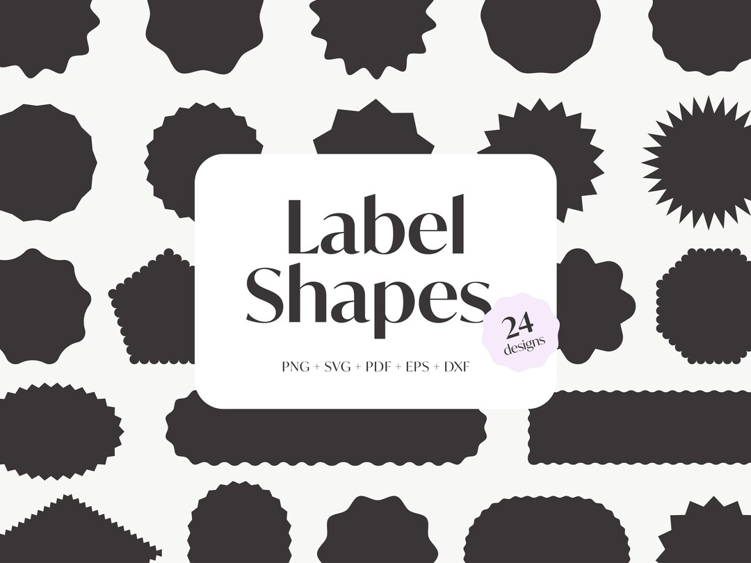Modern Label Shapes SVG, Label Frames SVG Bundle, Frame Clipart, Cricut ...