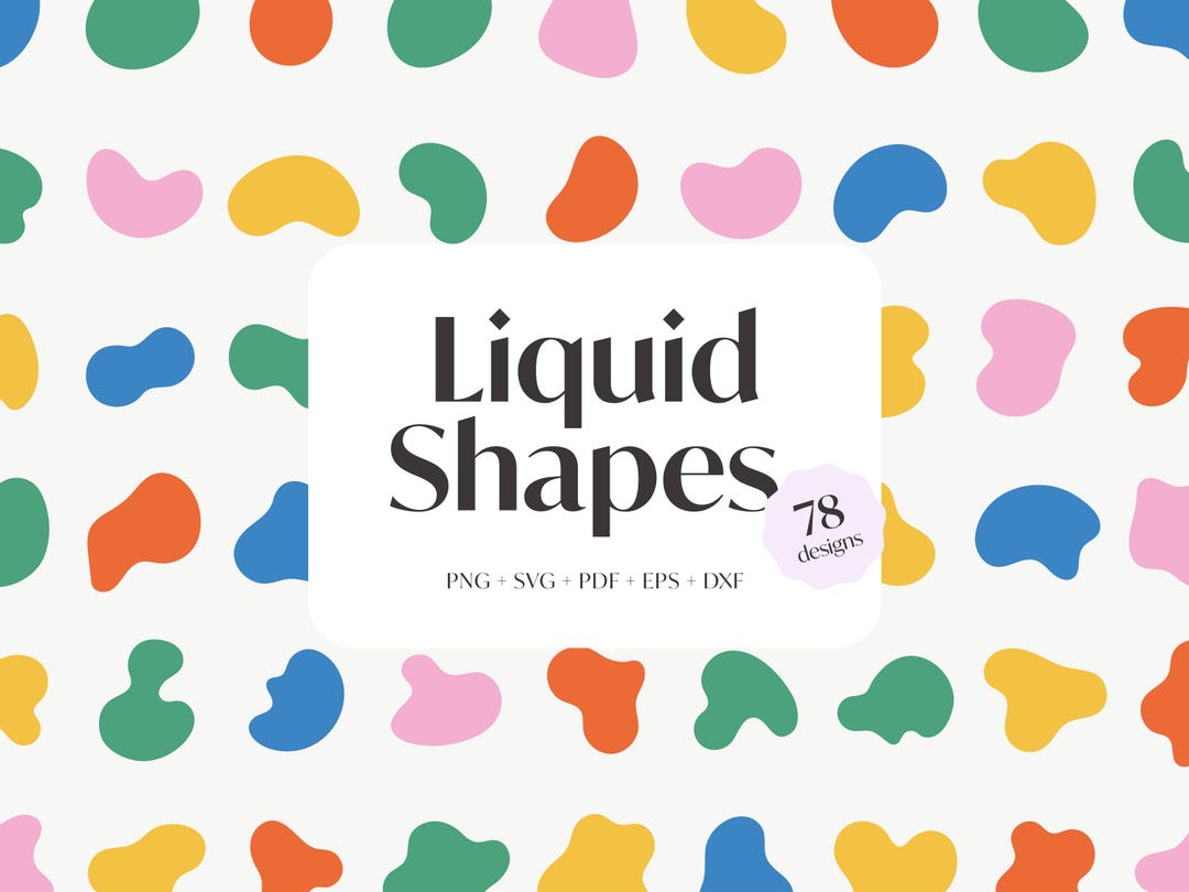 Modern Liquid Shapes SVG, Organic Shape Bundle, Abstract Shape Vector ...