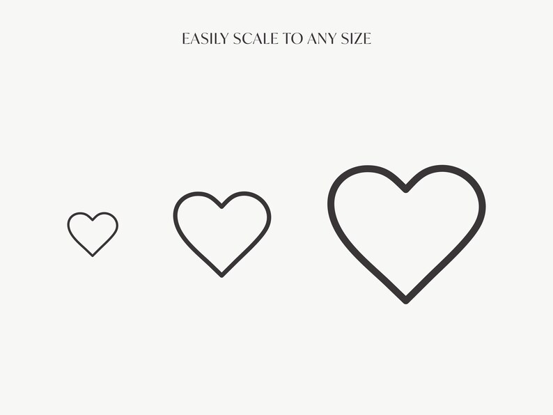 Simple Heart SVG, Heart Shape SVG, Cricut Projects - Etsy