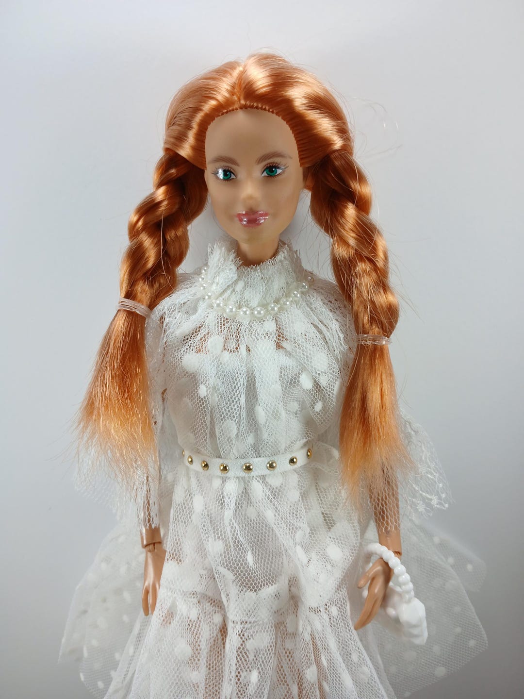 Vestito Bianco in Pizzo Barbie, Abito Romantico per Bambole Di Moda in ...