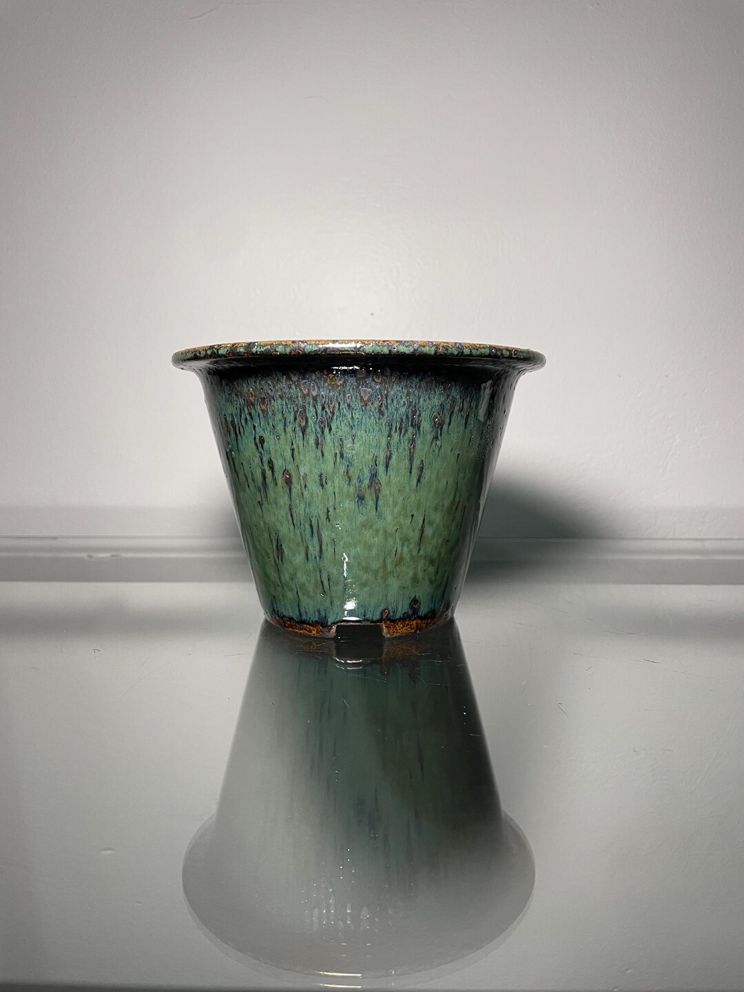 Excellent Green Glazed Cascade Pot - Etsy