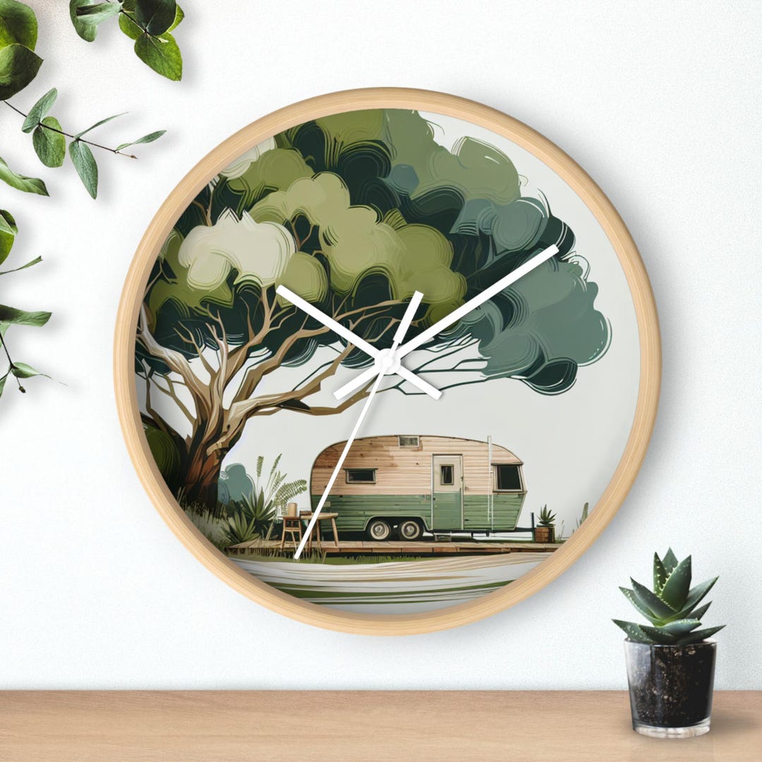 Wall Clock, Rv Clock, Trailer Clock, Trailer, Outdoor, Kitchen Clock ...