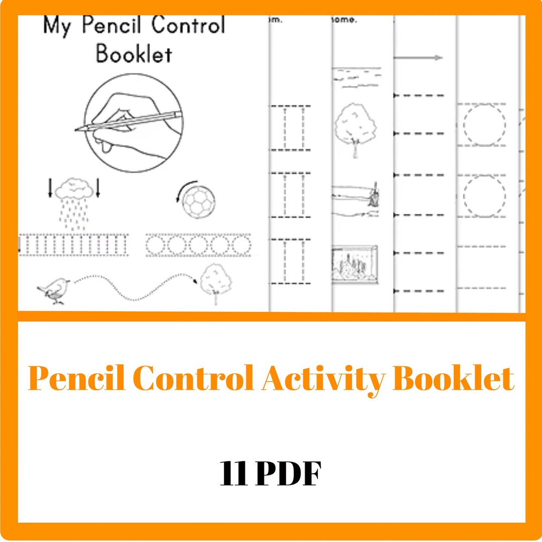 Pencil Control Activity Booklet - Etsy