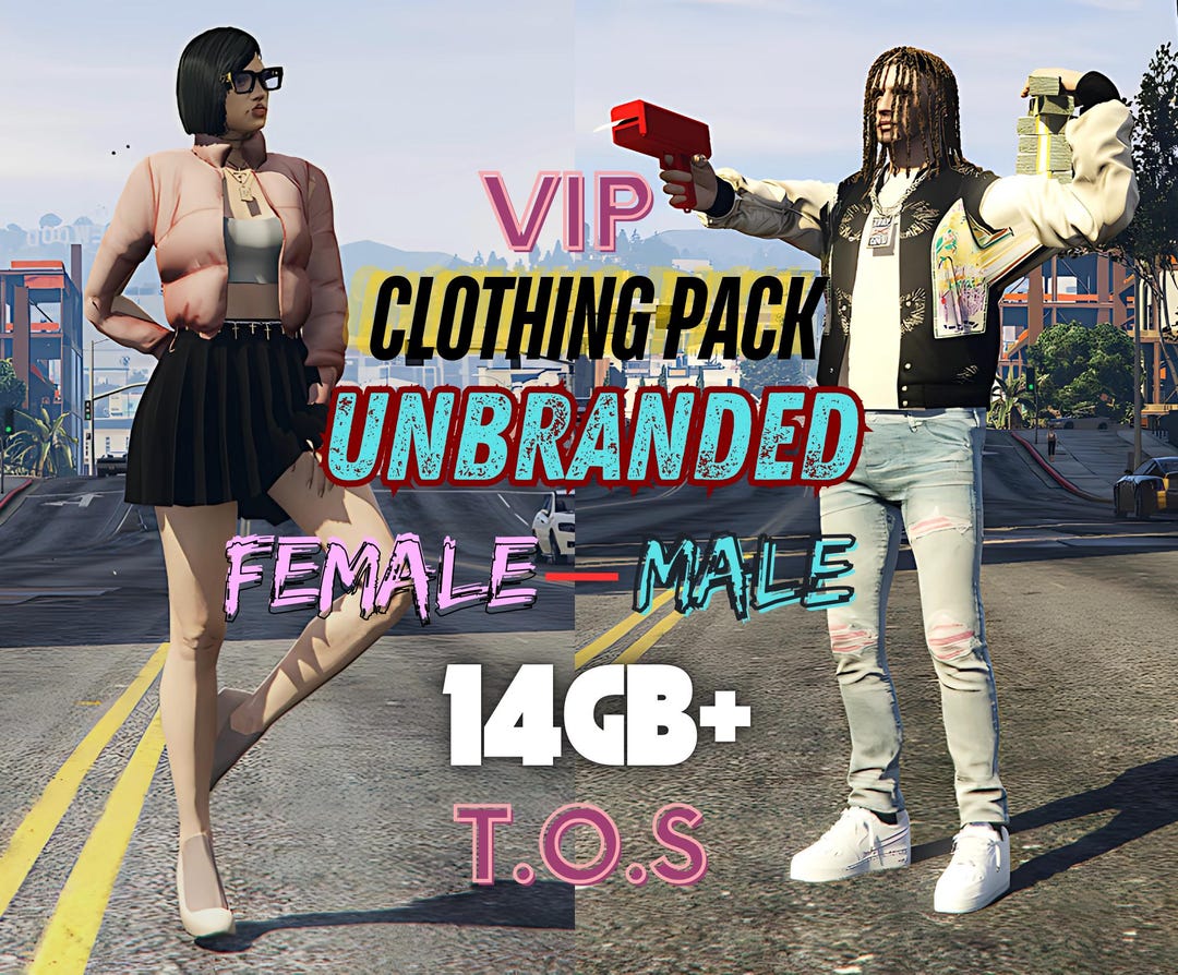 Fivem Vip Unbranded Clothing Pack | Fivem Unbranded Male Clothing Pack | Fivem Unbranded Female ...