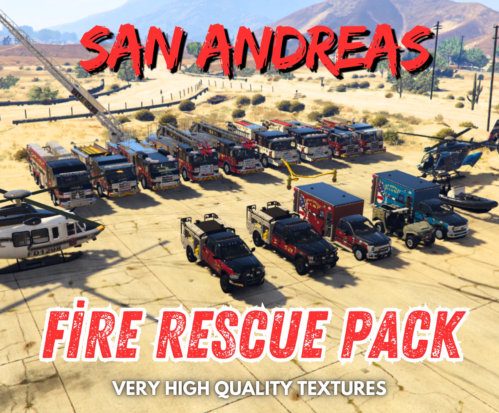 Paquete de diseño de FiveM Fire & Rescue / Camión de bomberos FiveM ...