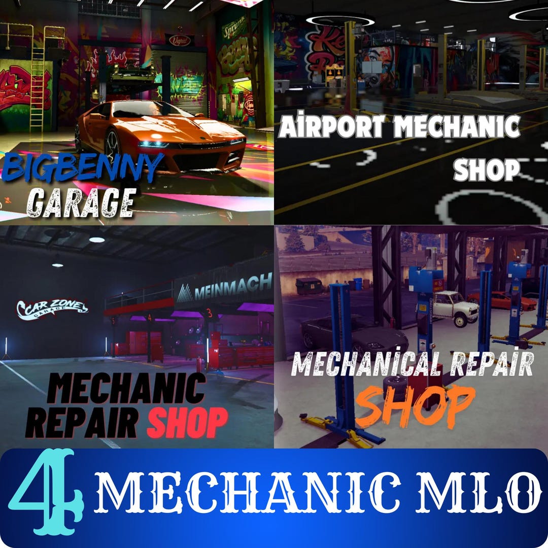 Fivem Mlo | Car Zone Mechanic Mlo | Big Benny Garage Mlo | Mechanic ...