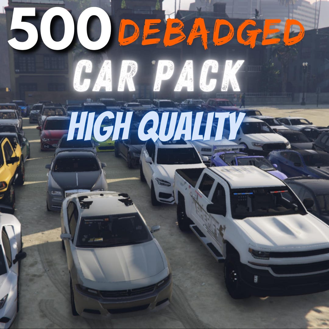 Debadged Car Pack | 500 Car Pack | Fivem L Debadged Car | Unbranded ...