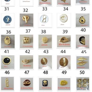 10pcs Vintage Schiaparelli Gold Buttons, Surrealist Sewing Buttons ...