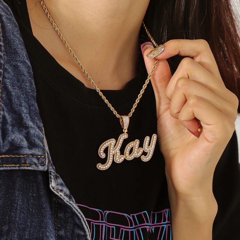 Iced Out Name Necklace - Etsy