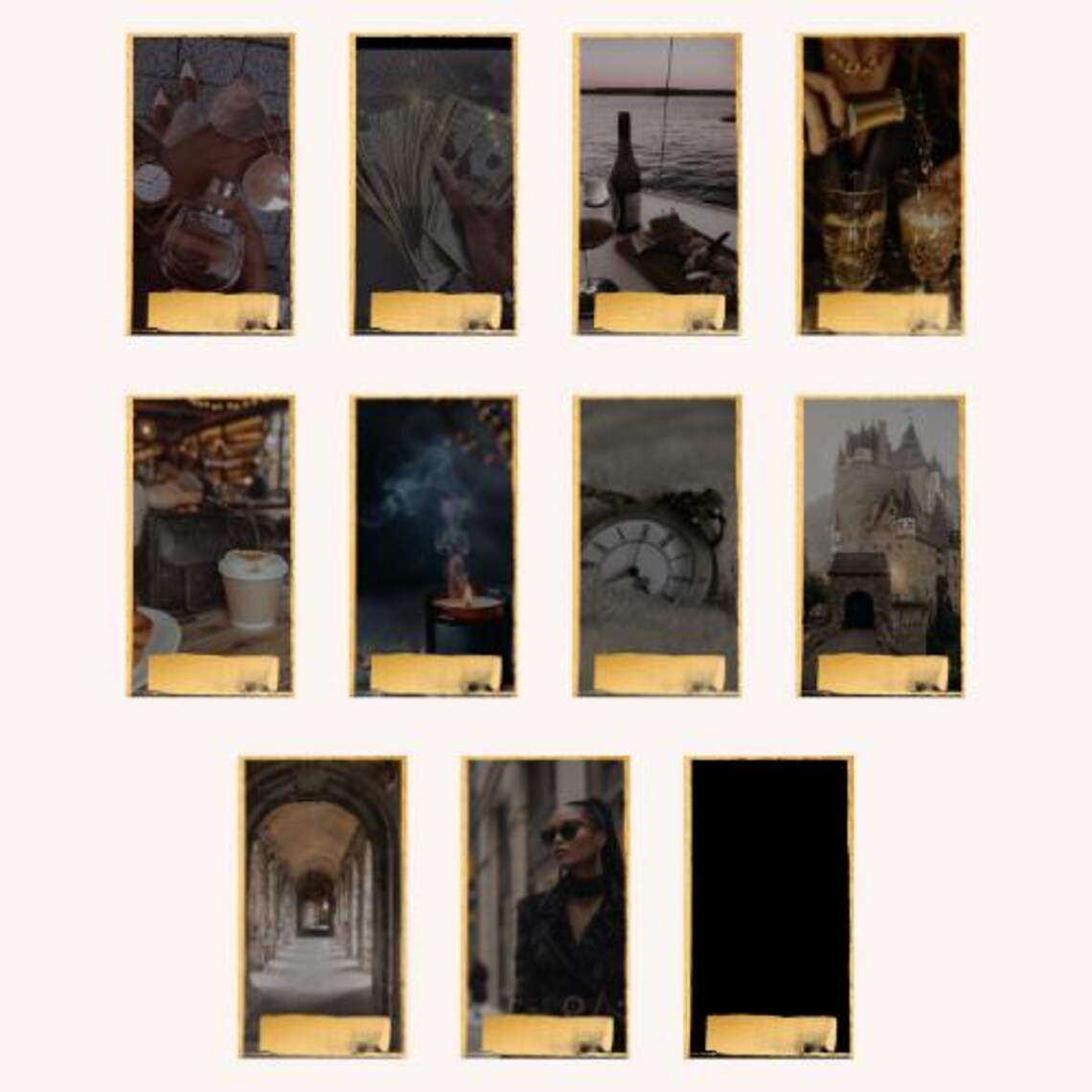 Golden Oracle Card Templates: Editable in Canva (digital Download) - Etsy