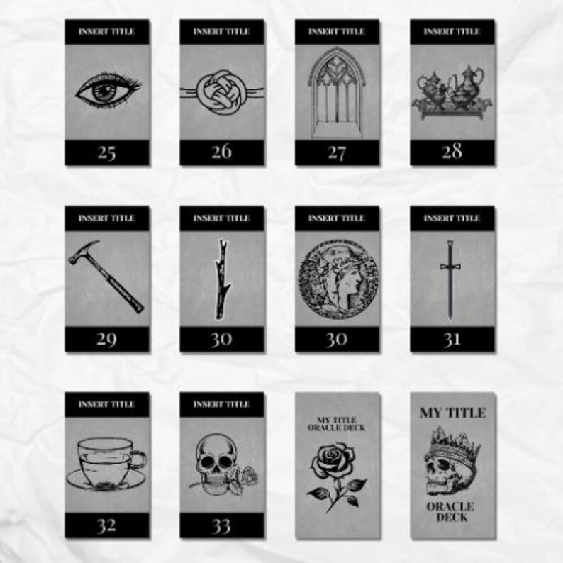 Oracle Cards Template, Canva Template, Editable Oracle Card Deck, DIY ...