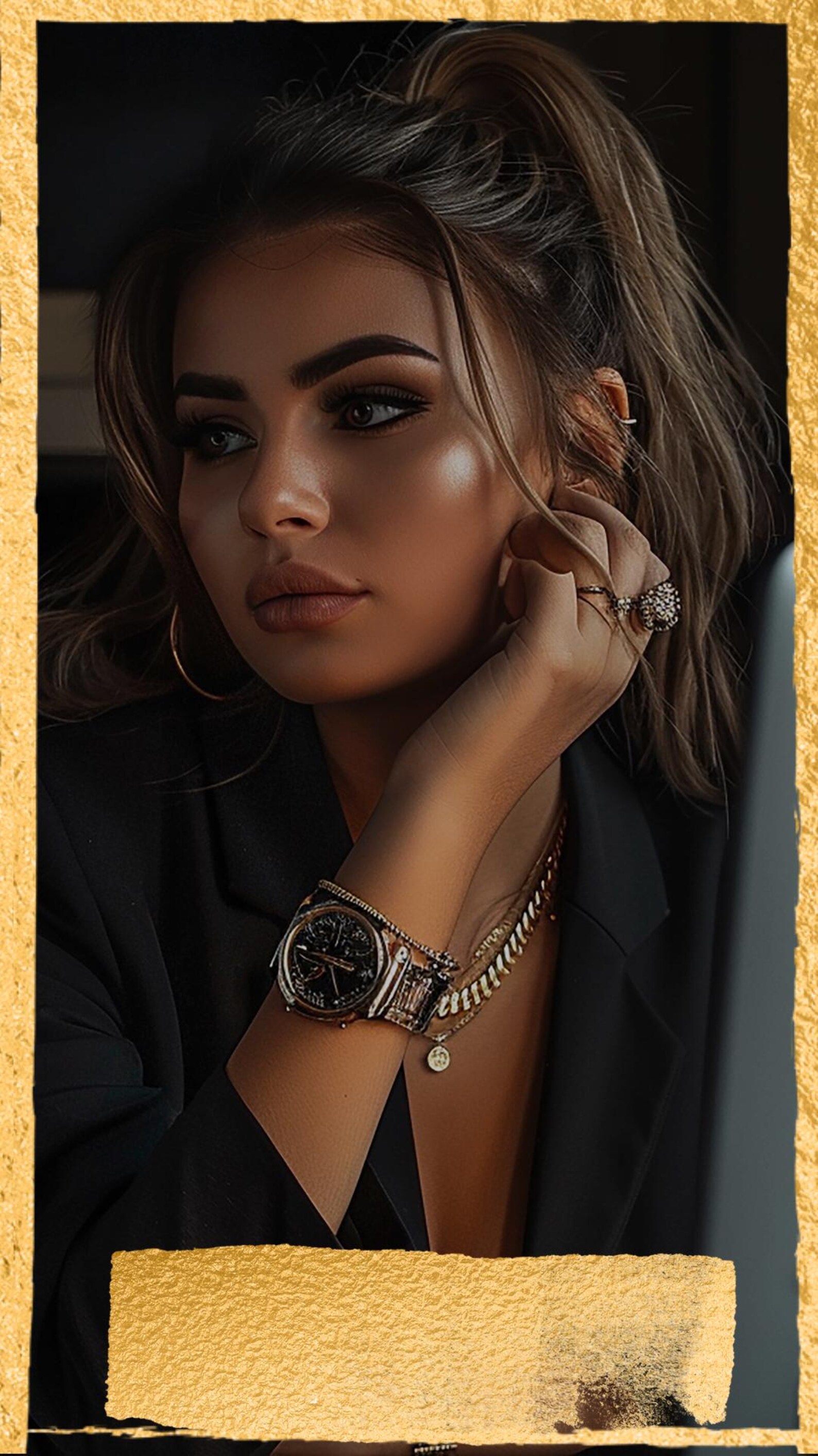 PLR Oracle Card Templates, Gold Aesthetic, Boss Babe, Editable ...